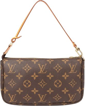 Louis Vuitton Crossbody Bags - Louis Vuitton Canvas Monogram Pochette Accessoire - Gr. unisize - in Braun - für Damen