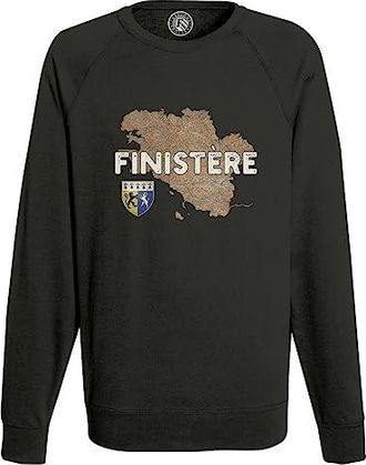 Fabulous Sweatshirt Homme Noir Finist&egrave;re 29 Departement Quimper Carte Ancienne Bretagne