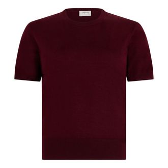 Saint Laurent Rundhals-T-Shirt - - Knitwear - Herren - Rot - M