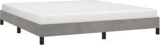 vidaXL Cadre de lit Gris clair 160x200 cm Velours