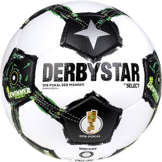 DERBYSTAR DFB-Pokal Player Special Fußball, Größe 5, PU mit Diamantstruktur, 410g, Offizielles Lizenzprodukt