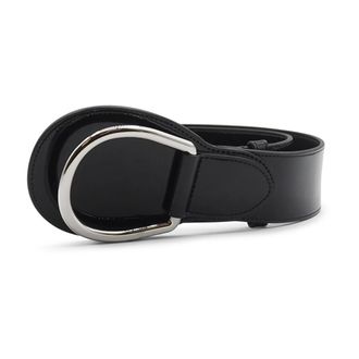 Ralph Lauren Lauren schwarzer Lacklederg&uuml;rtel mit Ring - S- BLK - - Accessories - Damen - Schwarzk - S