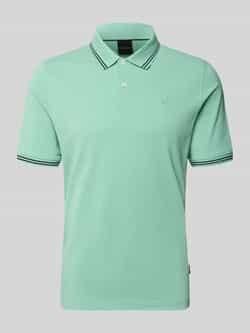 Bugatti Slim Fit Poloshirt mit Label-Stitching