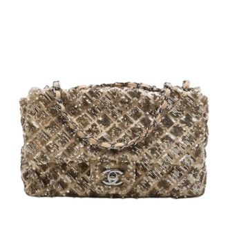 Chanel Pre-owned Vintage Pailletten Umh&auml;ngetasche - - Pre-owned - Damen - Beige - ONE SIZE