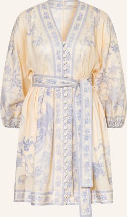 Zimmermann Leinenkleid Indra Plunge lila
