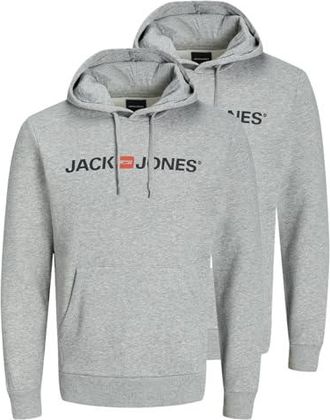 Jack & Jones Jack & Jones Jjecorp Sweat &agrave; capuche avec logo - pour homme - Gris - M
