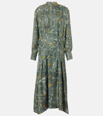 Altuzarra Robe longue Felicia en soie à clous