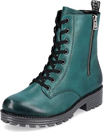Remonte Femme Bottines D0W71, Dame Bottes de Motard,Semelle int&eacute;rieure Amovible,Botte de Motard,fourr&eacute;,Botte dhiver,Bottes,Blau,37 EU / 4 UK