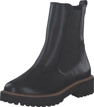 Paul Green 8270-02 Schlupfstiefel Leder & Textil Damen in schwarz - Gr. 42