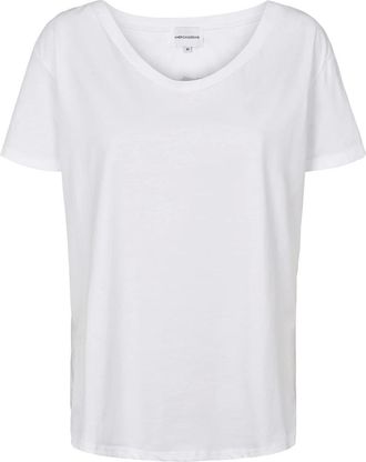 Americandreams Americandreams, Femme, Tops, Blanc, Taille: 40 FR T-shirt Signature Col Rond