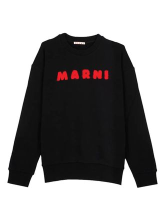 Marni sweat à logo brodé - Noir