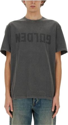 Golden Goose Homme, Tops, Gris, Taille: XL T-Shirt Graphique en Coton