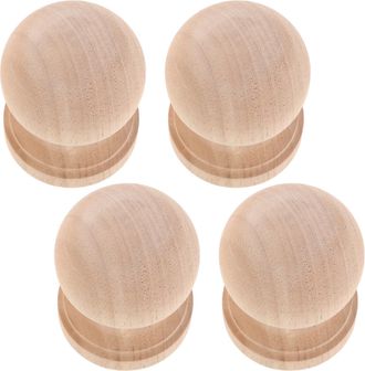 BESPORTBLE OKUMEYR Unbehandelte Runde Holz Balusterspindeln Europ&auml;ische Dekorative Weinschrank S&auml;ulenaufs&auml;tze Massivholz Hellgelb Gel&auml;nderpfosten f&uuml;r Selbstgemac