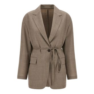 Brunello Cucinelli Damen, Jacken, Beige, LGr&ouml;&szlig;e