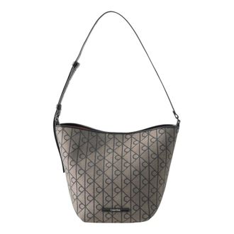 Calvin Klein Sac seau Emblem Jacquard - Femme - Sacs - Beige - Taille: ONE Size