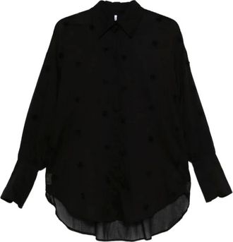Liviana Conti Femme, Blouses et Chemises, Noir, Taille: 36 FR Camicia Angel