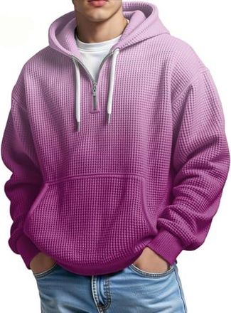 Generic Sweat Zipp&eacute; &Agrave; Capuche Doubl&eacute; Polaire Homme Sweatshirts Gris Rouge Chemise Shetland Mouton Sweatshirt dans Moderne Hoodies Electrique Chasseur Dye Univ