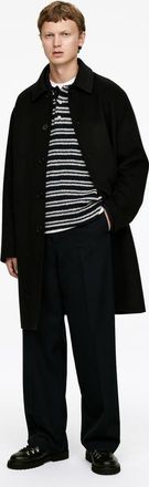 Arket Doubleface-Mantel Aus Wolle -Schwarz