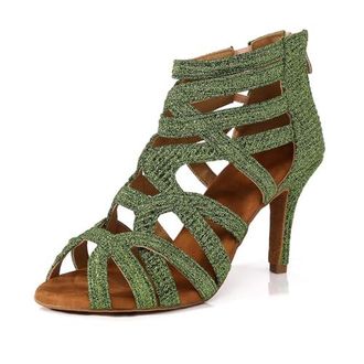 Generic Chaussures de danse latine pour femme - Chaussures de danse latine &agrave; bout ouvert - Chaussures de danse pour salle de bal, tango, spectacle, salsa - Gr