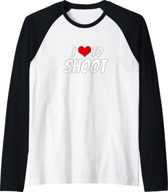 I Heart Ich Liebe es zu schie&szlig;en Raglan