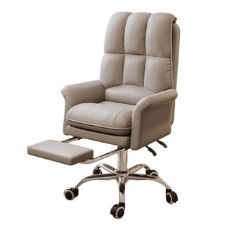 Generic Ergonomischer B&uuml;rostuhl, B&uuml;rostuhl mit hoher R&uuml;ckenlehne, Armlehnen und Rollen, Verstellbarer Schreibtischstuhl aus PU-Leder