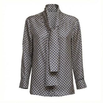 Max Mara Femme, Blouses et Chemises, Bleu, Taille: 38 FR Camicia Boccale