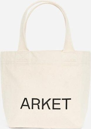 Arket Mini-Tragetasche Aus Canvas -Wei&szlig;
