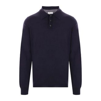 Maison Margiela Polo Tricot Manches Longues - Femme - Tops - Bleu - Taille: 40 FR