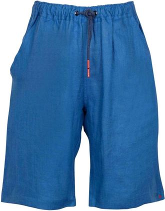 Kiton Homme, Shorts, Bleu, Taille: XL Linen Short Pants