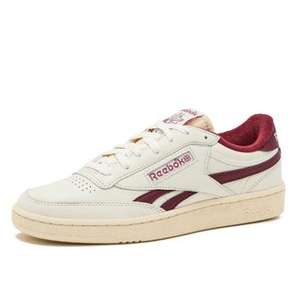 Reebok Club C Revenge Vintage-Sneaker f&uuml;r Erwachsene, Unisex-Erwachsene, Vintage-Kreide/Papierwei&szlig;/klassisches Burgunderrot, 45/46.5 EU