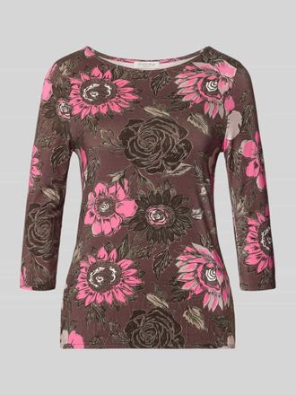 Christian Berg T-Shirt im Allover-Look mit 3/4-Arm