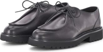 Doucal's Low-Top Sneaker - Schnürschuh aus Leder - Gr. 42,5 (EU) - in Dunkelgrau - für Damen