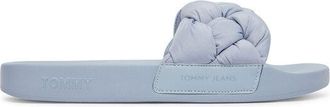 Tommy Jeans Pantoletten Tjw Braided Slides EN0EN02975 Himmelblau