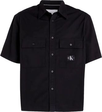 Calvin Klein Hemd aus Popeline - Schwarz