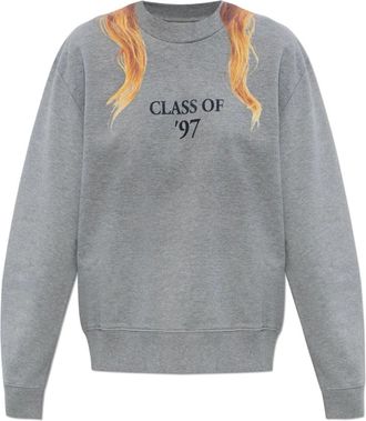 Maison Margiela Femme, Sweatshirts et sweats &agrave; capuche, Gris, Taille: 36 FR SweaT-shirt Imprim&eacute;