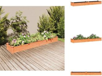 vidaXL Vidaxl - Lit sur&eacute;lev&eacute; de jardin doublure 240x45x25 cm bois massif sapin - Lit Sur&eacute;lev&eacute; - Jardin - Bac &agrave; Plantation - Potager - Bois Massif