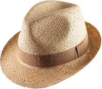 Classic Italy Chapeau Trilby Paille Pliable, Homme ou Femme Palma Trilby - Taille 56 cm