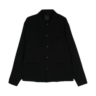 Givenchy Schwarzes Wollhemd mit klassischem Kragen - - Shirts - Herren - Schwarzk - M