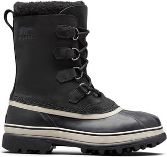 Sorel Bottes mi-mollet Caribou &agrave; doublure chaude pour homme, Pierre noire fonc&eacute;e., 42.5 EU