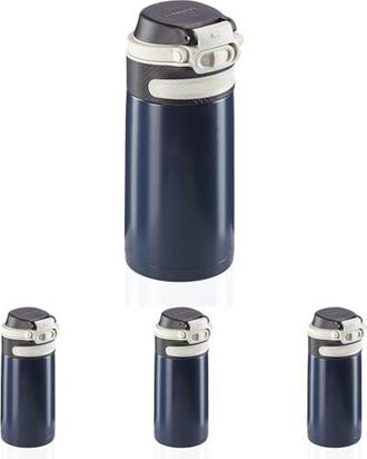 Leifheit Thermobecher Flip 350ml, Kaffeebecher 100% dicht, praktisches &Ouml;ffnen mit einer Hand, Trinkbecher to go mit Filter f&uuml;r Wasser mit Obstst&uuml;cken, h&auml;lt Get