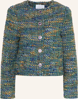 Rich & Royal Kastenjacke Aus Boucl&eacute; blau