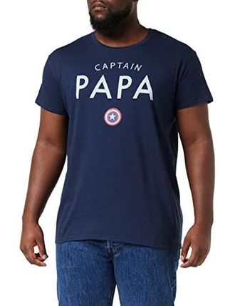 MARVEL T-Shirt Homme MEMARCOTS120, Navy, XXL EU