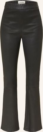 Arma Arma Bootcut-Hose River Aus Leder schwarz