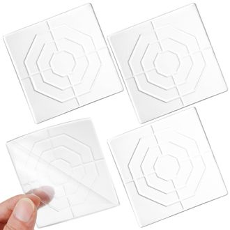 Hemobllo 4 St&uuml;ck Transparente Silikon M&ouml;belgleiter Stuhlbeinpolster Bodenschutzmatten 8cm Quadratisch rutschfest Kratzschutz f&uuml;r Hartholzb&ouml;den M&ouml;belstopper