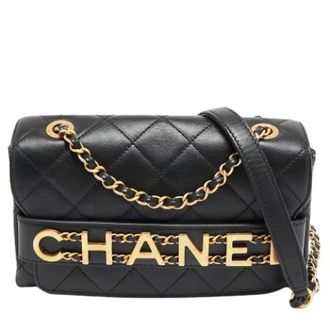 Chanel Sac bandouli&egrave;re en cuir Pre-owned - Femme - Pre-owned - Noir - Taille: ONE Size