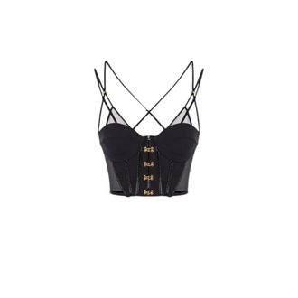 Elisabetta Franchi &Auml;rmellose Oberteile - - Tops - Damen - Schwarzk - XL