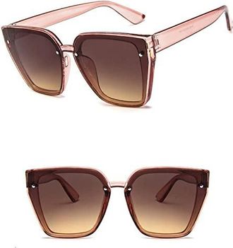 Generic Lunettes de soleil pour femme vintage surdimensionnée oeil de chat lunettes de soleil féminine couleur océan dégradé oeil de chat Oculos De Sol, 5, Ta
