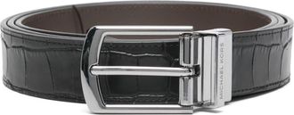Michael Kors Wendbarer G&uuml;rtel mit Kroko-Pr&auml;gung - Schwarz
