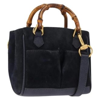 Gucci Mini sac en daim Pre-owned - Femme - Pre-owned - Bleu - Taille: ONE Size