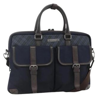 Burberry Pre-owned Canvas Briefcase - - Pre-owned - Herren - Blau - ONE SIZE